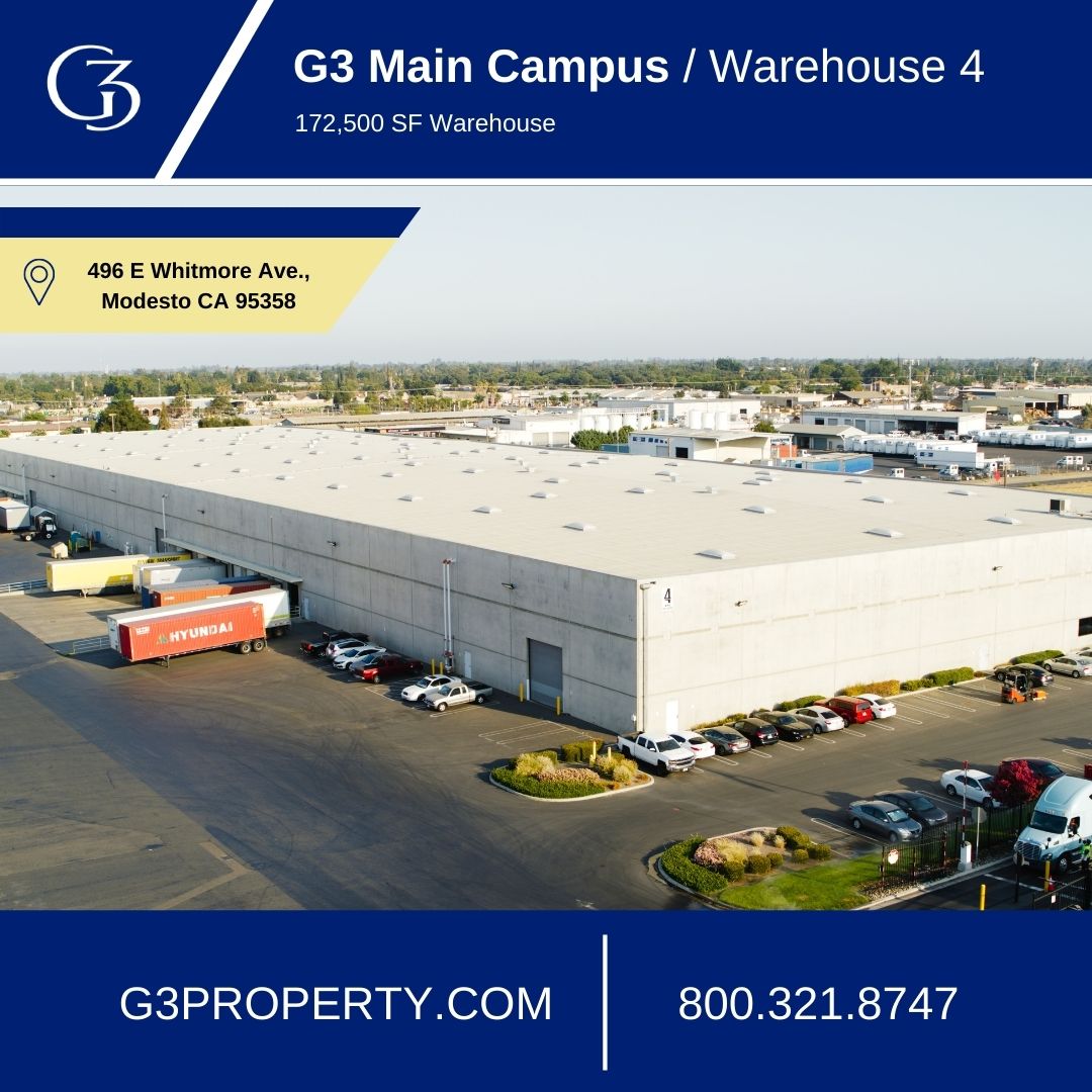 Warehouse for Lease | 496 E. Whitmore Avenue | G3 Main Campus